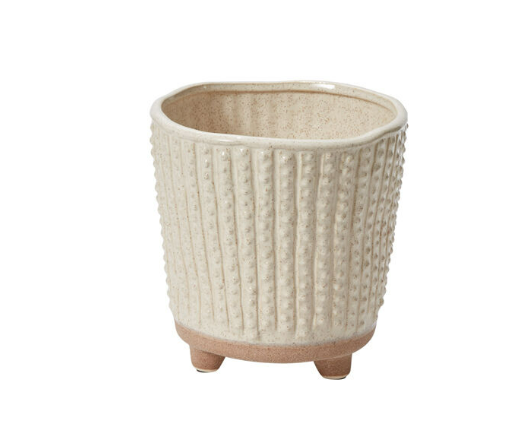 Organic Textured Footed Pot – Indie South